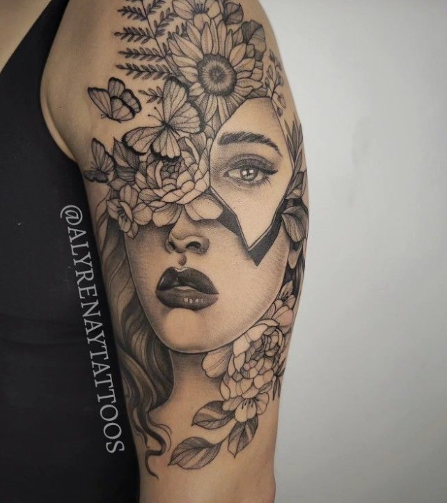 Cosa significa tatuarsi un volto femminile? 15 foto da cui trarre ispirazione - Tatuaggio.it